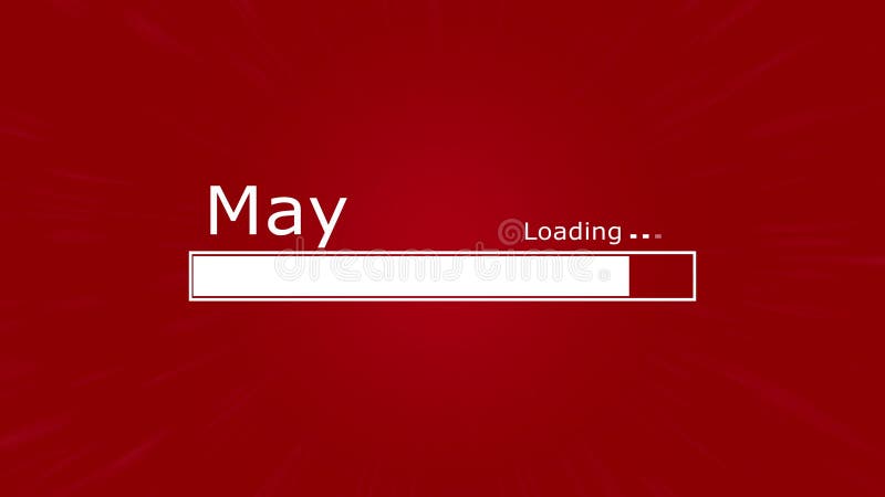 May New Month Coming Soon Looping Loading Bar on Zoom Line Background ...