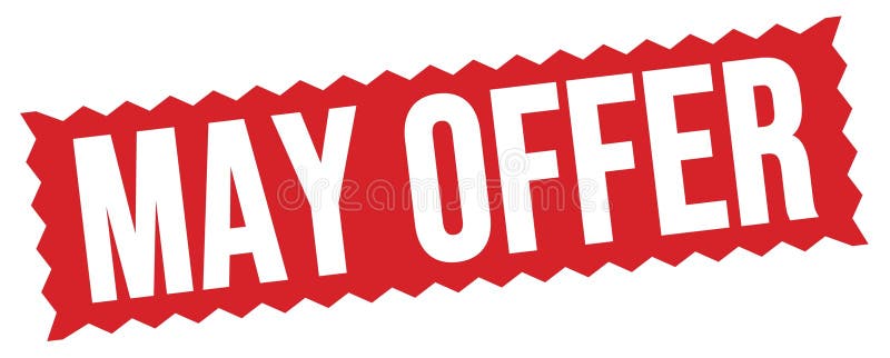 MAY OFFER Text Written on Red Stamp Sign Stock Illustration ...