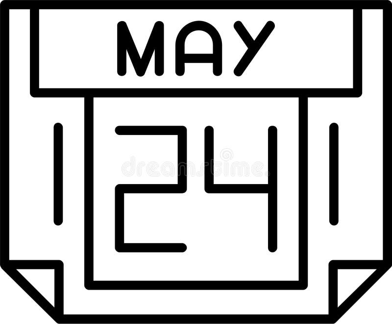 24 May Outline Vector Icon stock vector. Illustration of graphic ...