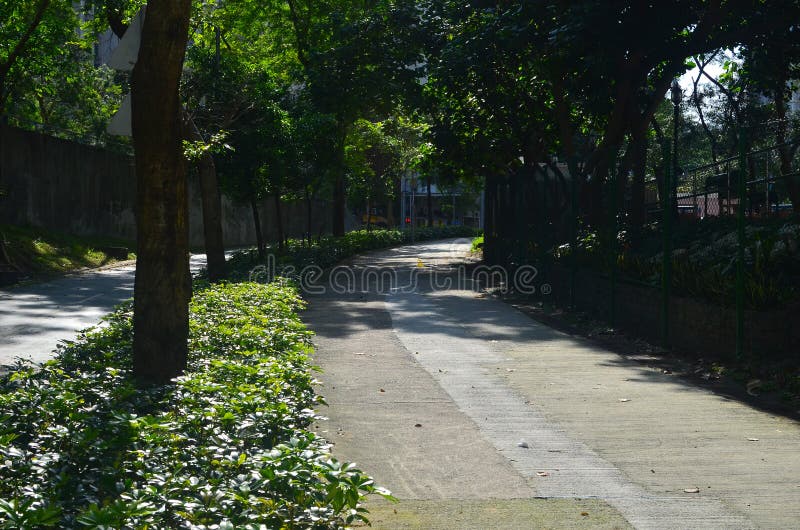 24 May 2013 Park in City, Pedestrian Way at Summer Stock Photo - Image ...