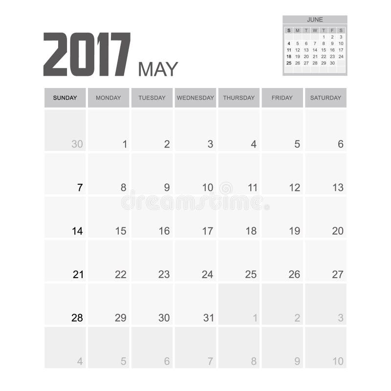 2017 MAY Planner Design. stock illustration. Illustration of court ...