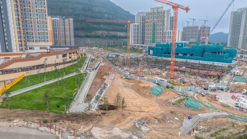 May 31 2025 Residential Apartment Construction Site in an Urban Setting ...