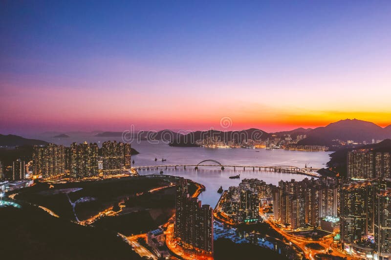 7 May 2022 Residential Building at TKO District, Night View Stock Image ...