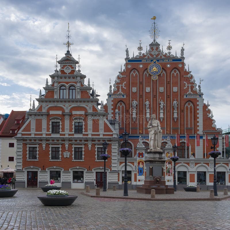 Riga Latvia. Architectural Building, House of the Chernogolovykh ...