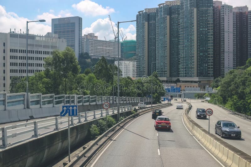May 26 2023 the Road Scape of Ching Cheung Road Editorial Image - Image ...