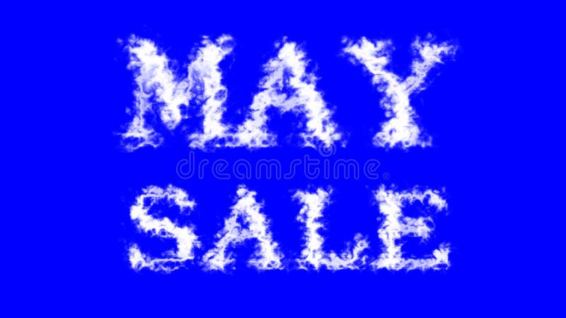 May Sale Cloud Text Effect Blue Isolated Background Stock Illustration ...