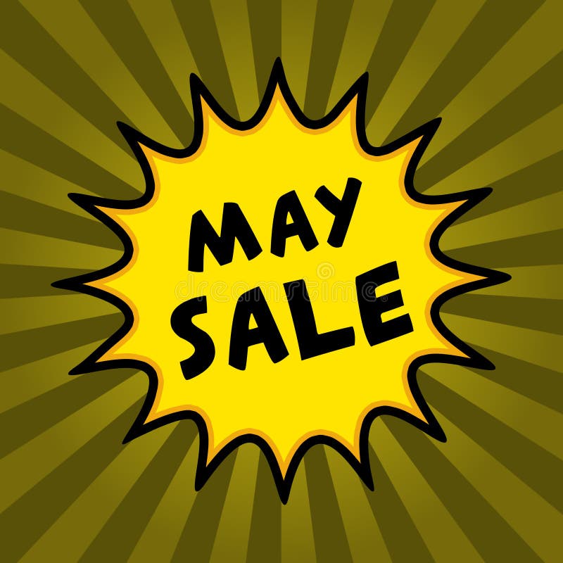May Sale Sign, Illustration Stock Illustration - Illustration of ...