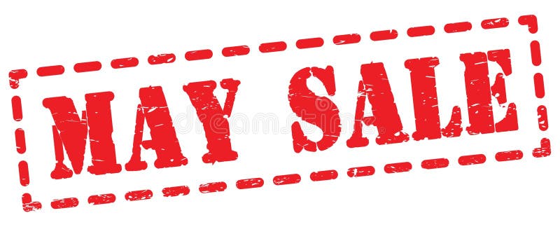 MAY SALE Text Written on Red Stamp Sign Stock Illustration ...