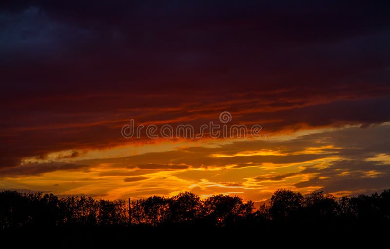 May Solar Twilight, Abstract Sunset. Stock Image - Image of sunset ...