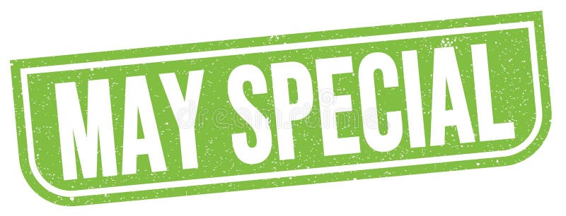 MAY SPECIAL Text Written on Green Stamp Sign Stock Illustration ...