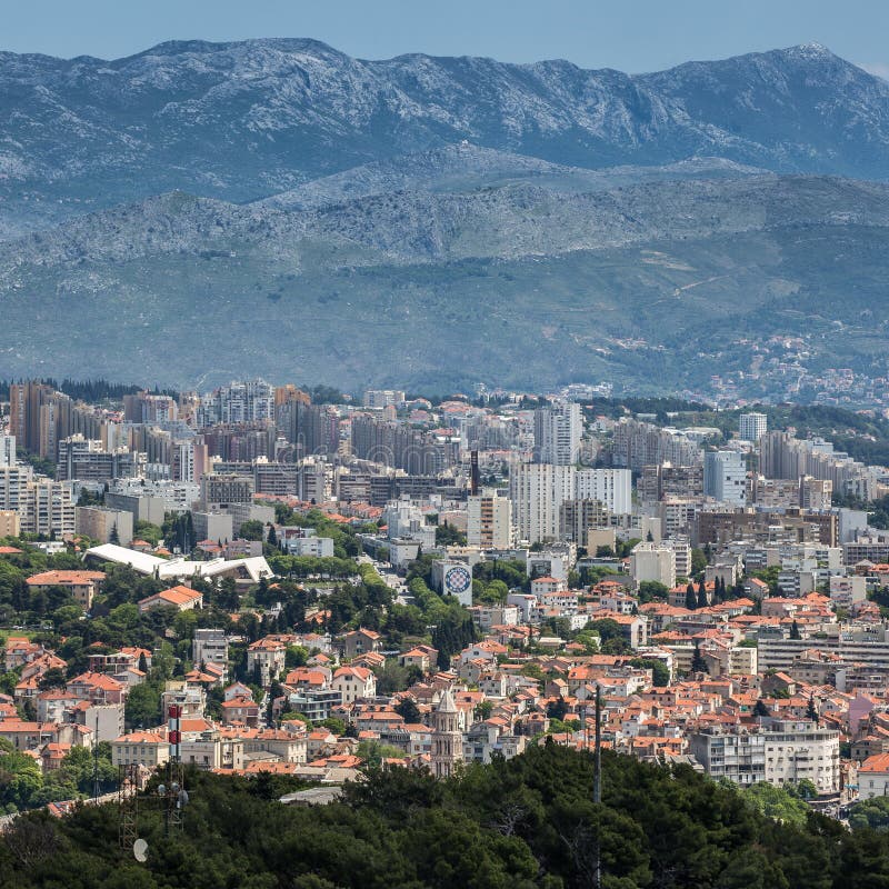 07 MAY 2019 Split, Croatia. City Overview from Above Editorial Stock ...