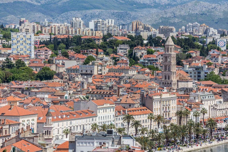 07 MAY 2019 Split, Croatia. City Overview from Above Editorial Photo ...