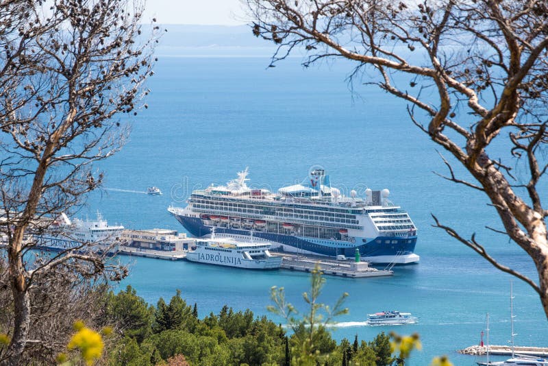 07 MAY 2019 Split, Croatia. Touristic Port in Split Editorial Photo ...