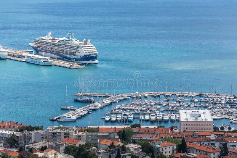 07 MAY 2019 Split, Croatia. Touristic Port in Split Editorial Stock ...