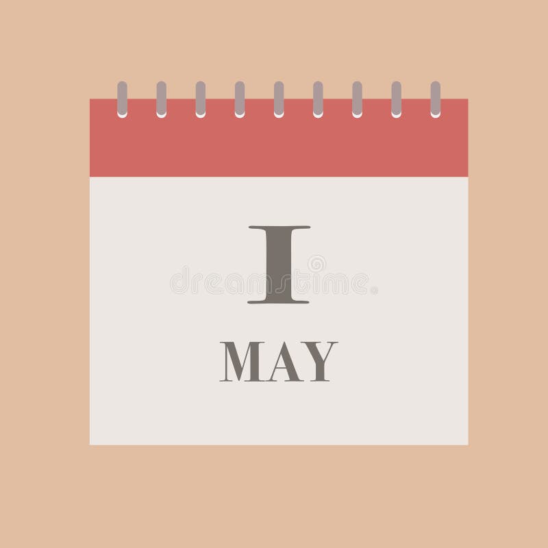 May 1st Labour Day Day Calendar Vector Illustration Stock Vector ...