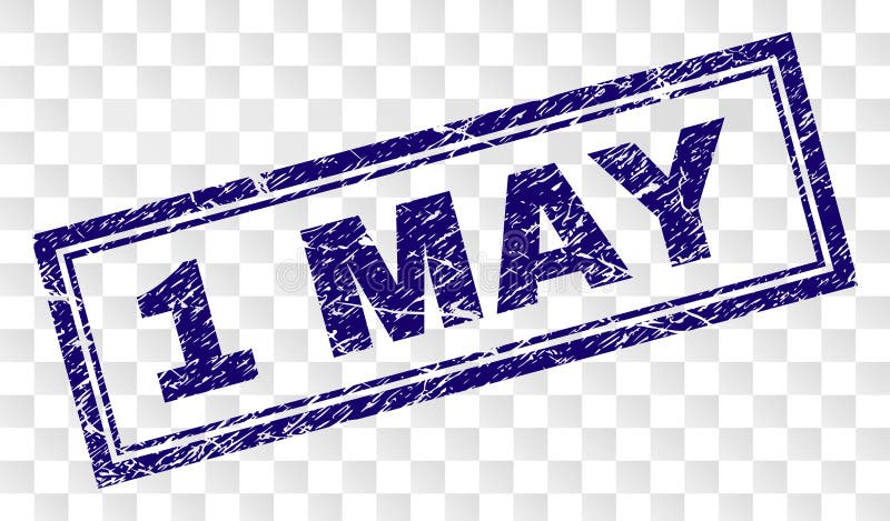 Grunge 1 MAY Rectangle Stamp Stock Vector - Illustration of design ...