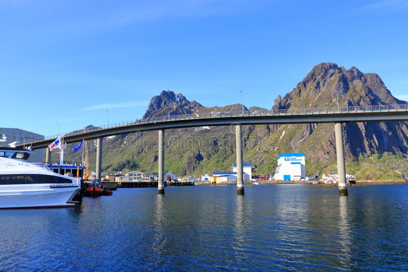May 29 2022 - Svolvaer, Lofoten, Norway: View upon the Harbor in Summer ...