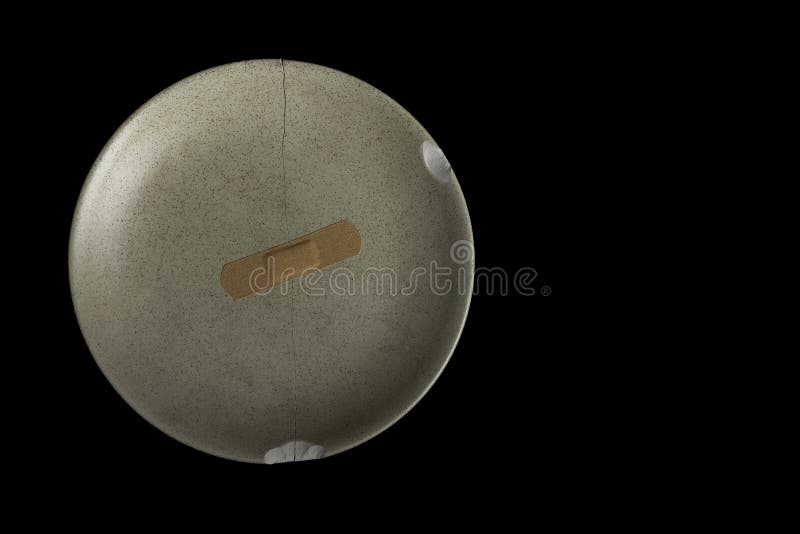 A Broken Dish on a Black Background Stock Photo - Image of porcelain ...