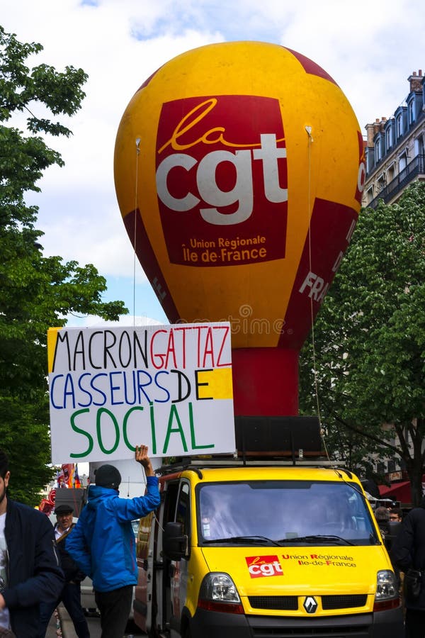 May 1, 2018 - Syndicate Parade in Paris Editorial Photo - Image of ...