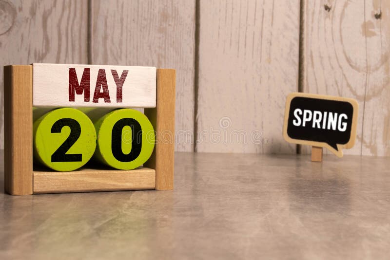 20 May Text Businrss Concept, on Wooden Block Stock Image - Image of ...