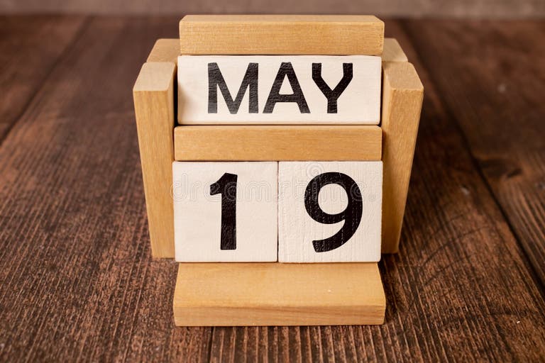 May 19th. Day 19 of Month, Calendar on Turquoise Background Stock Image ...