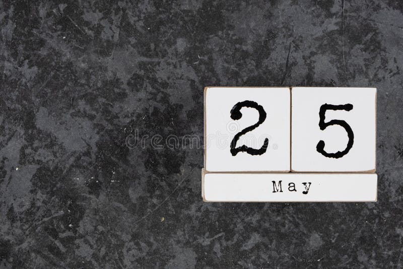 May 25th. May 25 White Wooden Cube Calendar Stock Image - Image of ...