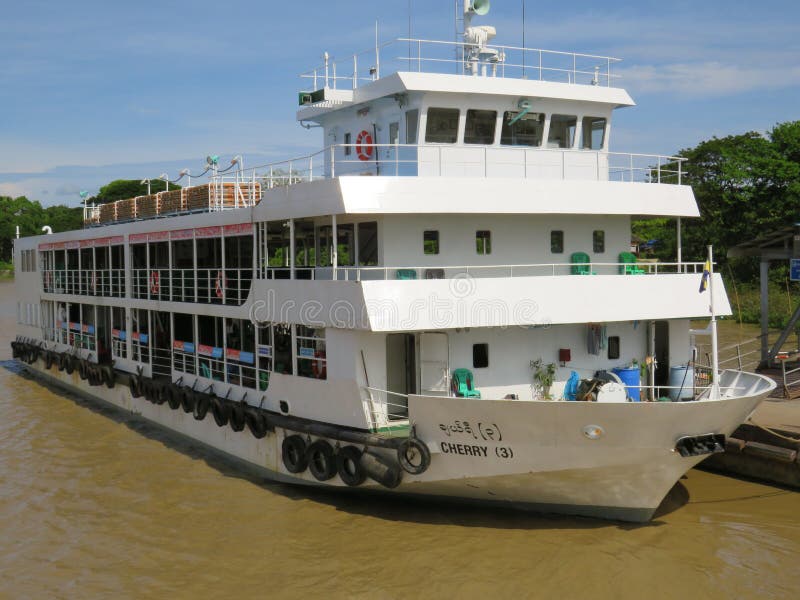 Passenger Ferry on the Yangon River in Myanmar Editorial Photography ...