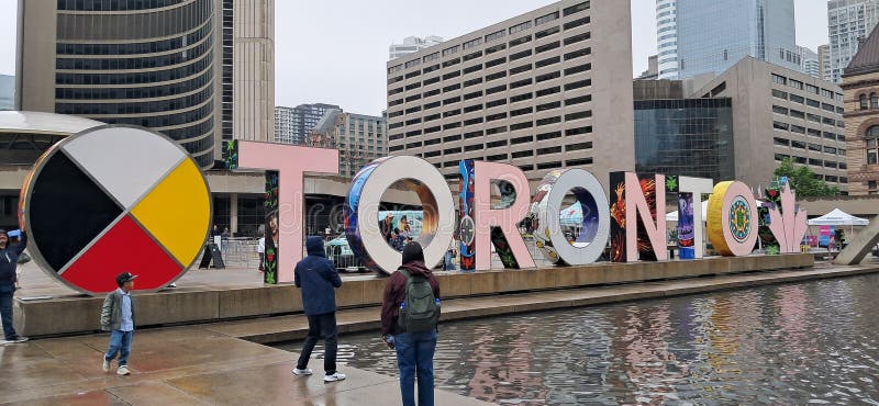 May 28 2025 Toronto Ontario Canada Toronto Sign Downtown in Nathan ...