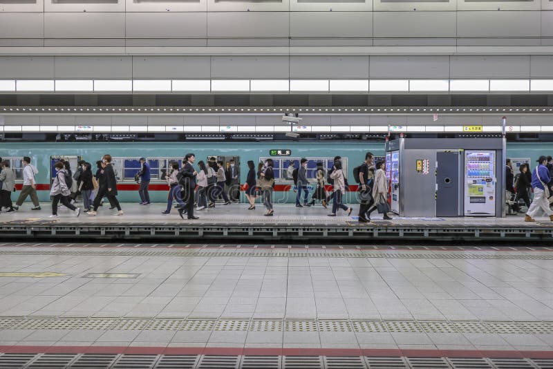 May 17 2024 a Tourism Train is Parking at the Platform of Tenjin ...