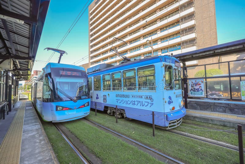 May 17 2024 Tram Running on the Streets of Kumamoto Editorial Stock ...