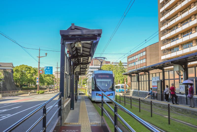 May 17 2024 Tram Running on the Streets of Kumamoto Editorial Stock ...