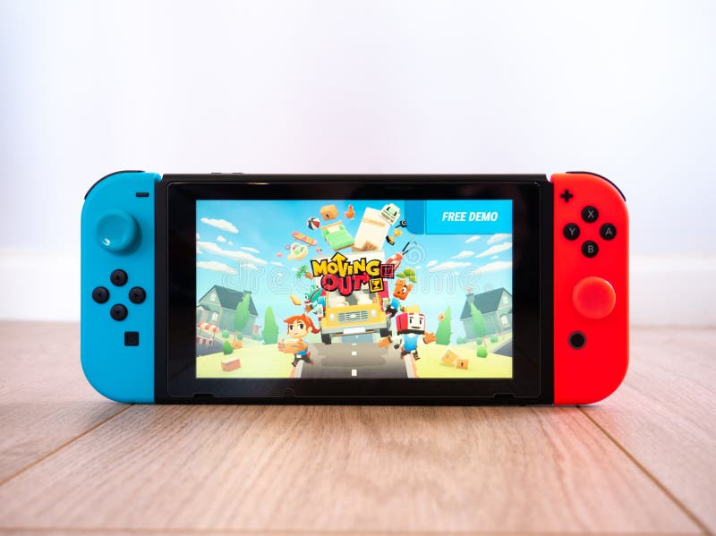 May 2020, UK: Nintendo Switch Console New Moving Out Game by Team 17 ...