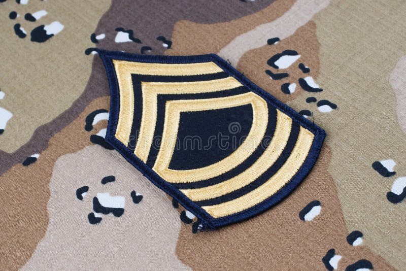 May 12, 2018. US ARMY Master Sergeant Rank Patch on Desert Camouflage ...