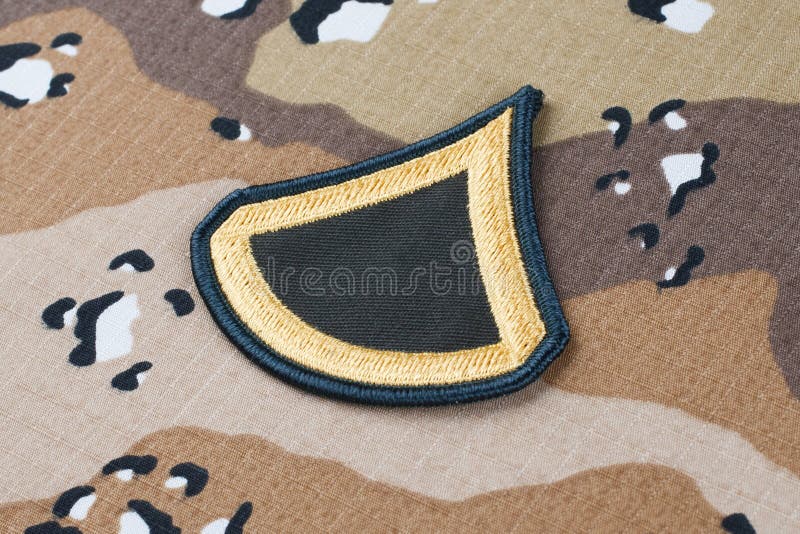 May 12, 2018. US ARMY Private First Class Rank Patch on Desert ...