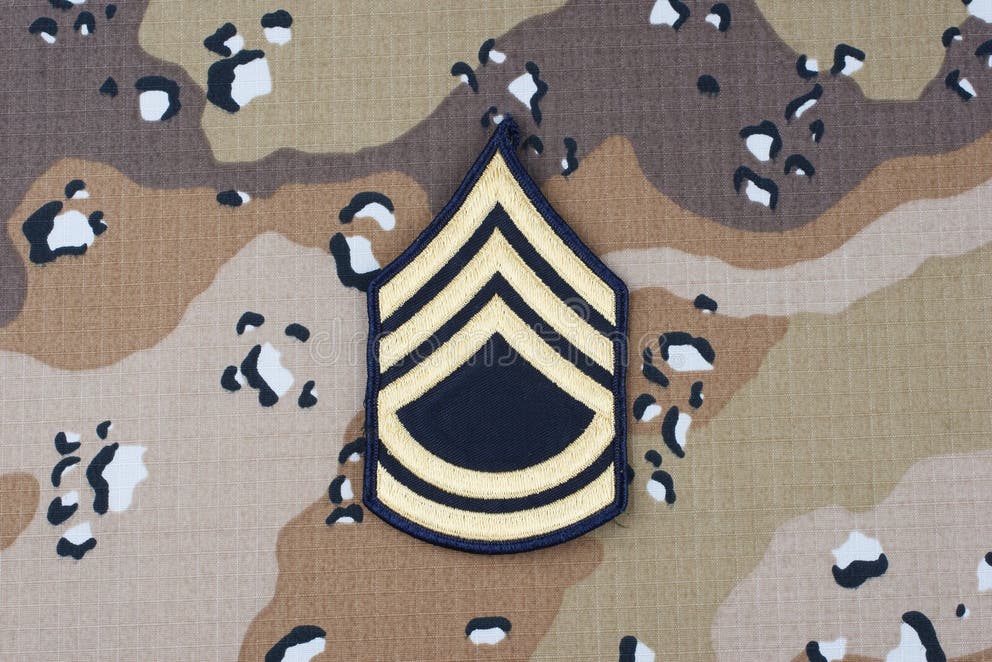 May 12, 2018. US ARMY Sergeant First Class Rank Patch on Desert ...