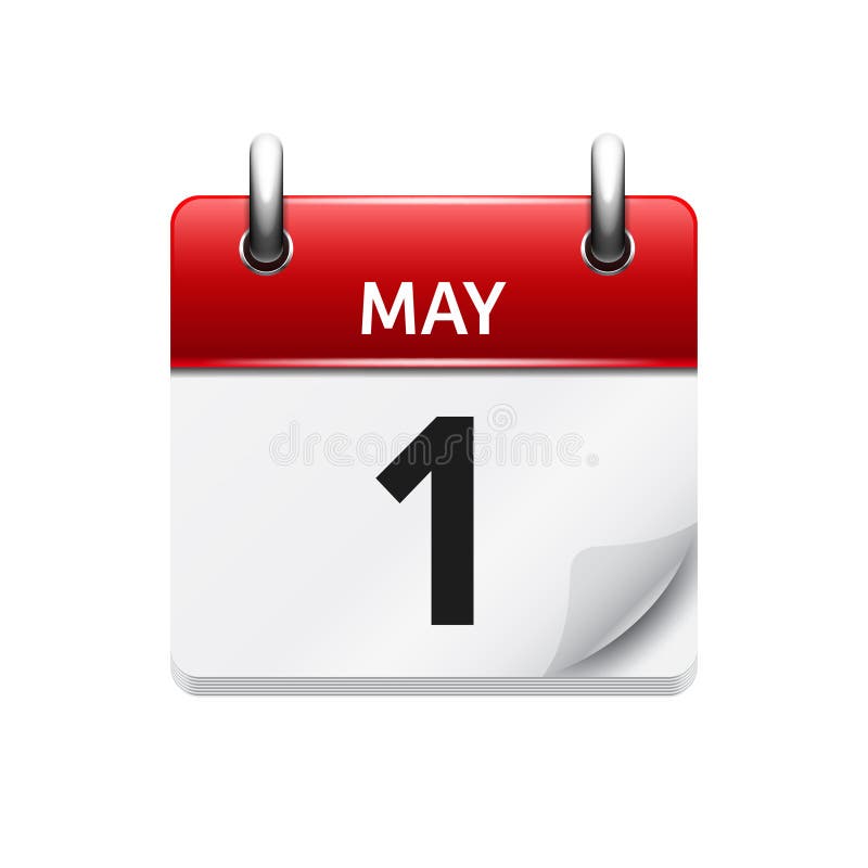 May 1 . Vector Flat daily Calendar Icon. Date and Time, Day, Month ... May 1 . Vector Flat daily Calendar Icon. Date and Time, Day, Month ...