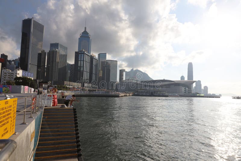 The Wan Chai Temporary Promenade, Hong Kong 15 May 2021 Editorial Stock ...