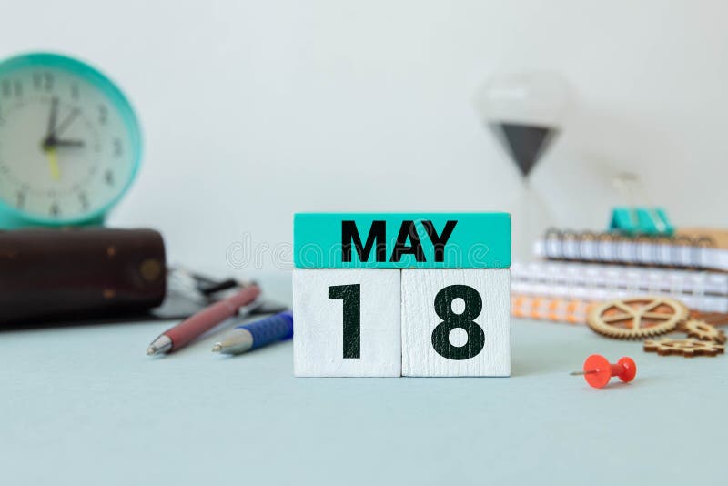 May 18 - from Wooden Blocks with Letters, Important Date Concept Stock ...