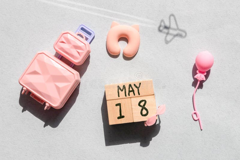 May 18 - from Wooden Blocks with Letters, Important Date Concept Stock ...