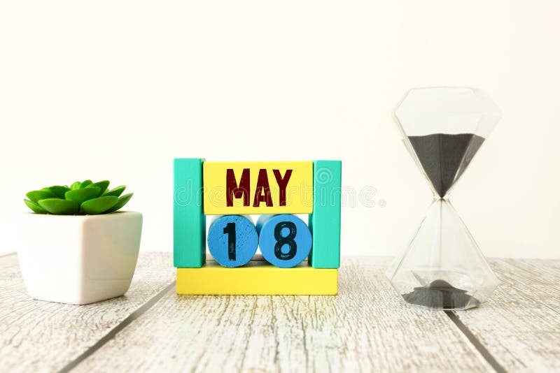 May 18 - from Wooden Blocks with Letters, Important Date Concept Stock ...