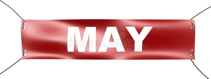 May word on red banner stock illustration. Illustration of business ...