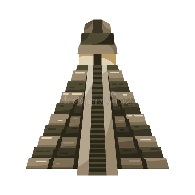 Maya Ancient Pyramid Composition Stock Vector - Illustration of culture ...
