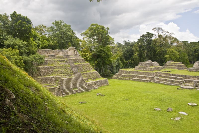 Caana Pyramid at Caracol in Belize Stock Photo - Image of civilization ...
