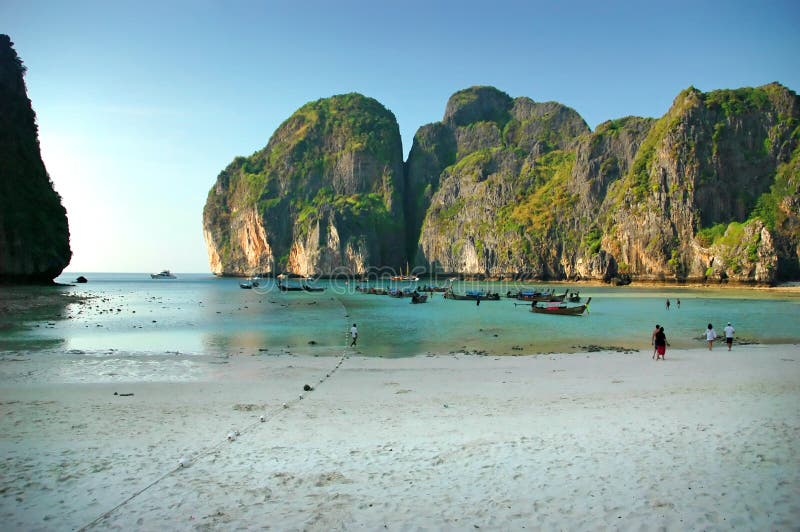 Maya beach stock image. Image of cliff, ocean, colorful - 12236707