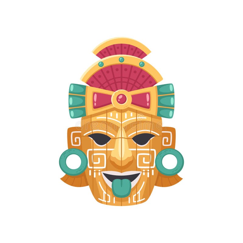 Maya Cartoon Poster stock vector. Illustration of ancient - 106666715