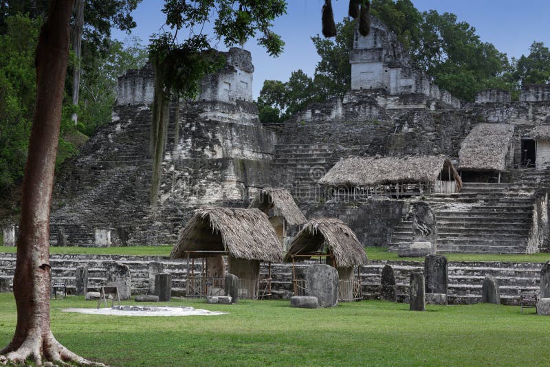 Maya Building In Tikal, Guatemala Stock Photo - Image of business ...