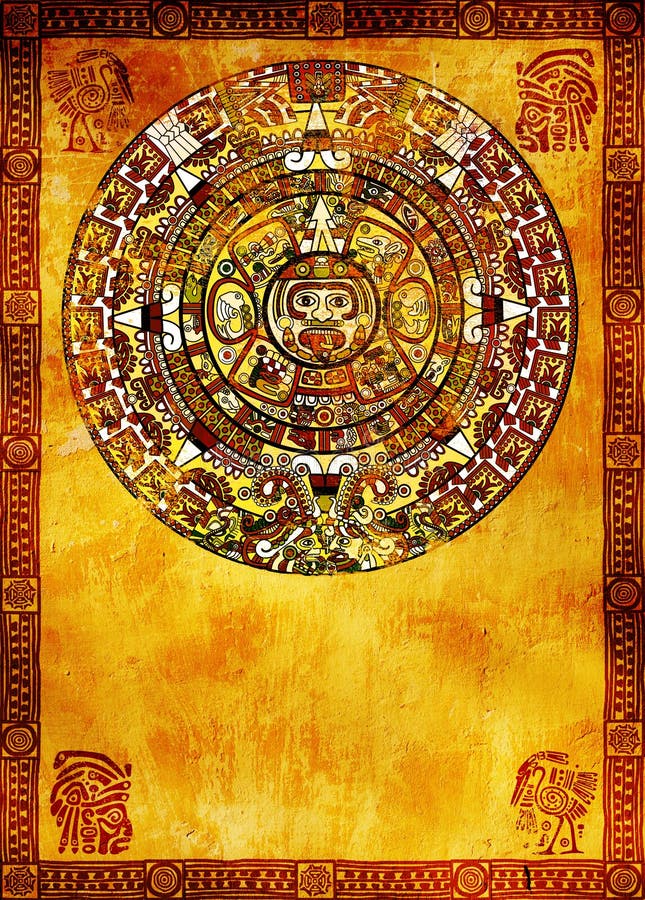 Maya calendar stock illustration. Illustration of circle - 15184059