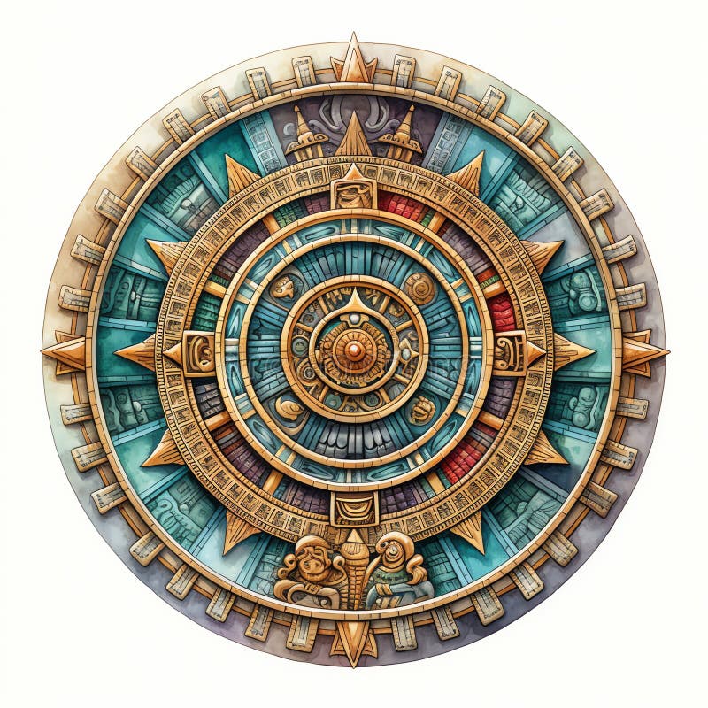 Maya Calendar Wheel Representing the Intricate Calendrical System ...