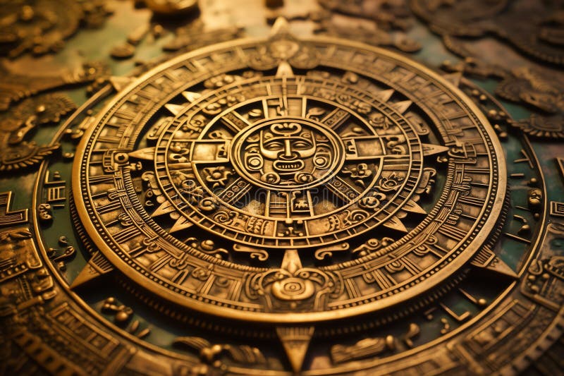 Maya Calendar Wheel Representing the Intricate Calendrical System ...