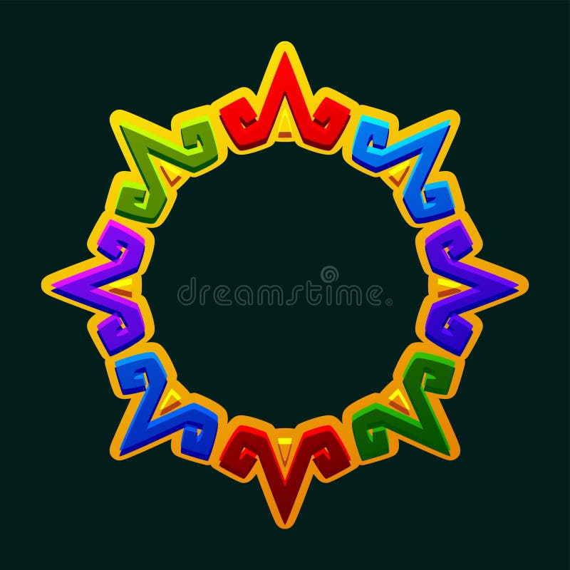 Aztec Circle Frame Stock Illustrations – 8,603 Aztec Circle Frame Stock ...